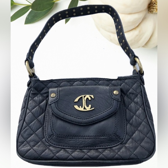 Roberto Cavalli | Bags | Authentic Gorgeous Just Cavalli Black Leather ...